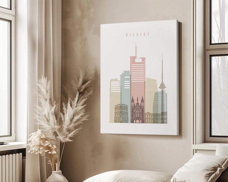 Vilnius Poster, Lithuania Travel Print, Office Decor - Etsy