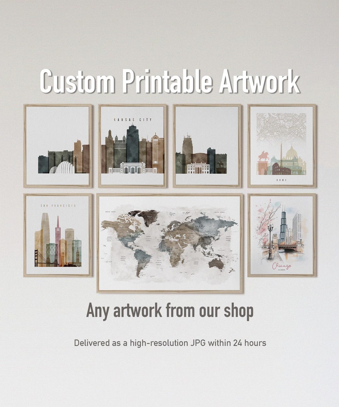 Printable Art Files, Choose Any Design From Shop, Extra Large Sizes up ...