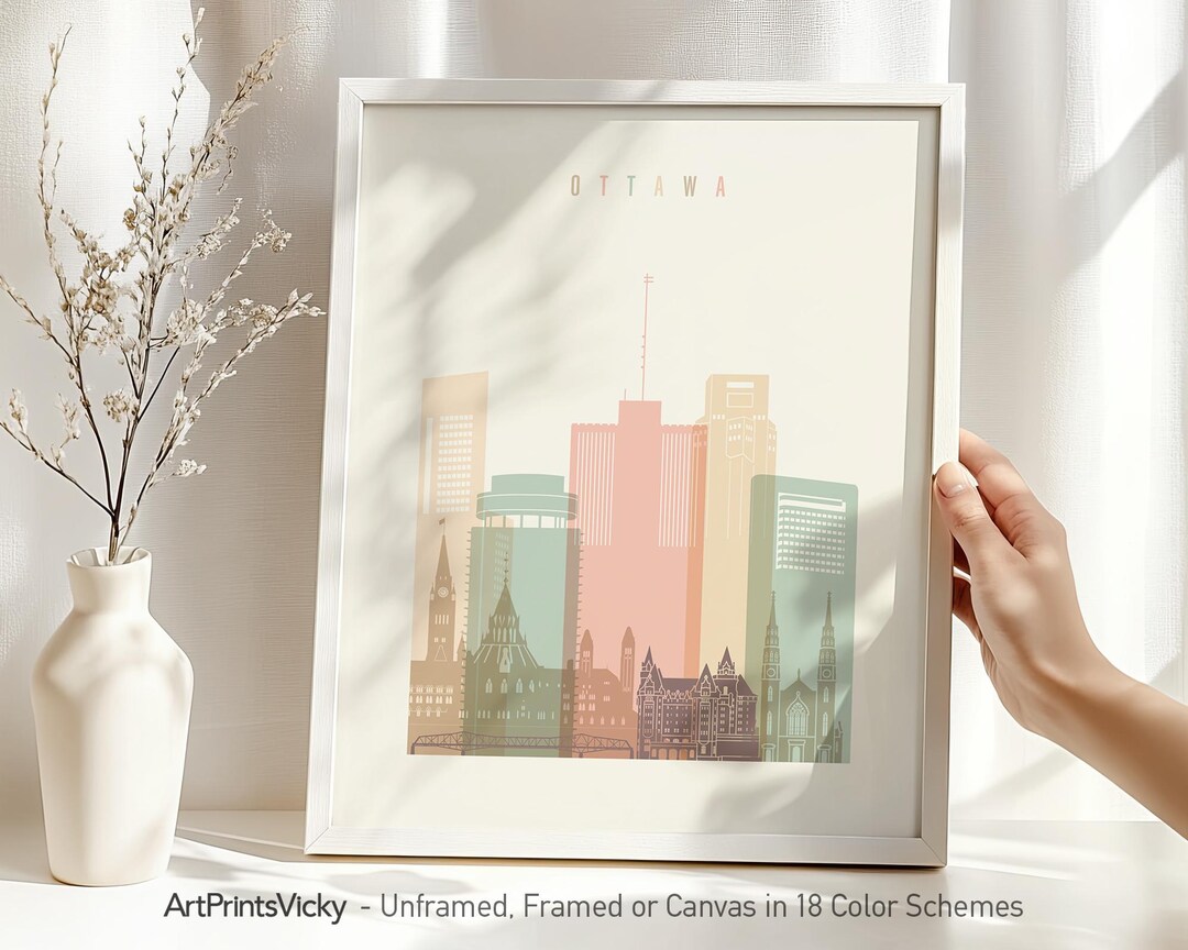 Ottawa Print, Poster Wall Art, Ontario Cityscape, Travel Poster, City ...