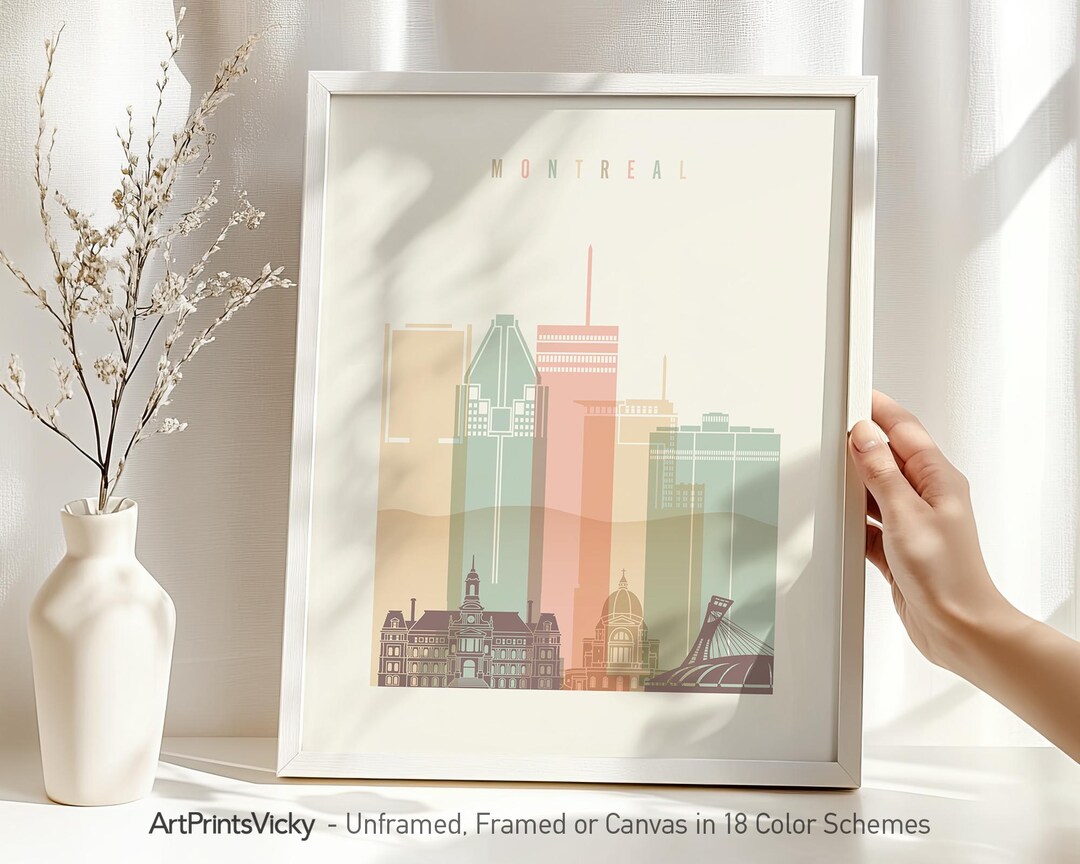 Montreal Wall Art Print, Canada Cityscape Posters, Travel Gifts, Office ...