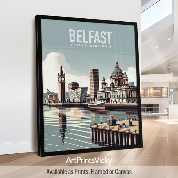 Belfast Poster - Etsy UK