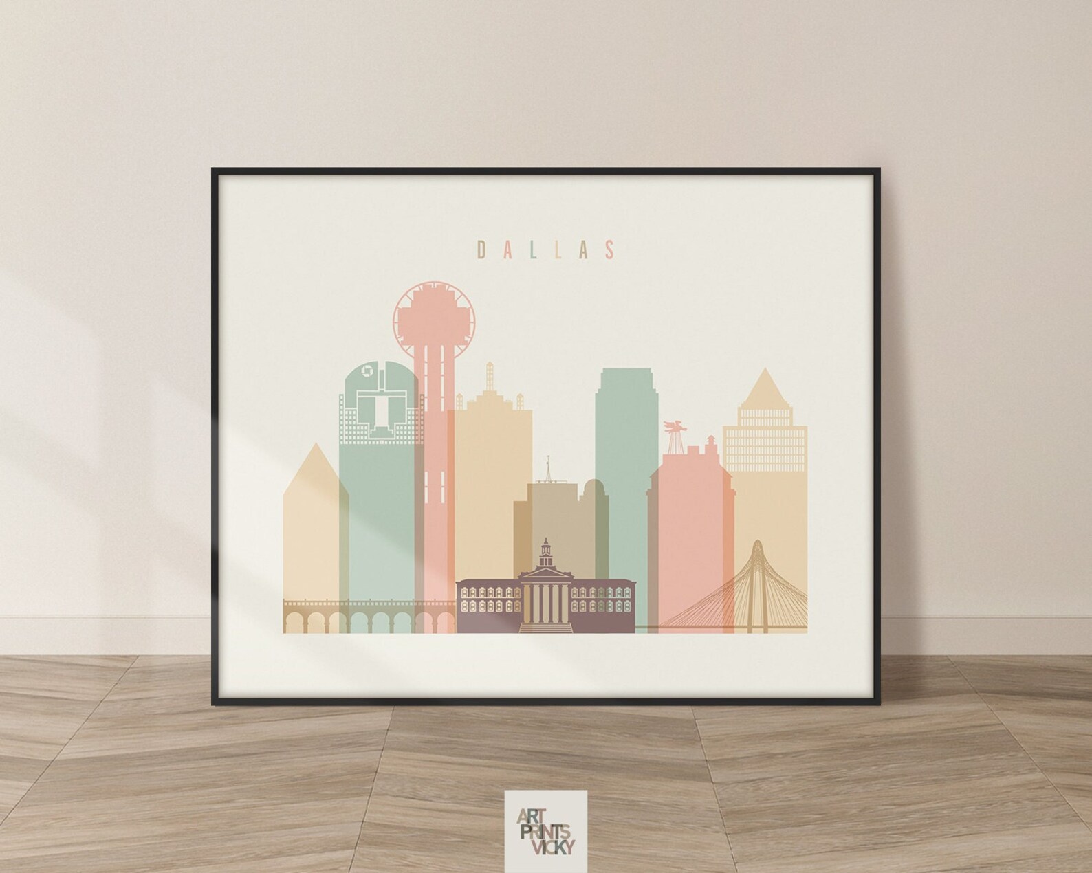 Dallas Skyline Print Poster Dallas Wall Art Texas - Etsy