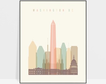 Washington Dc Skyline Art | Etsy