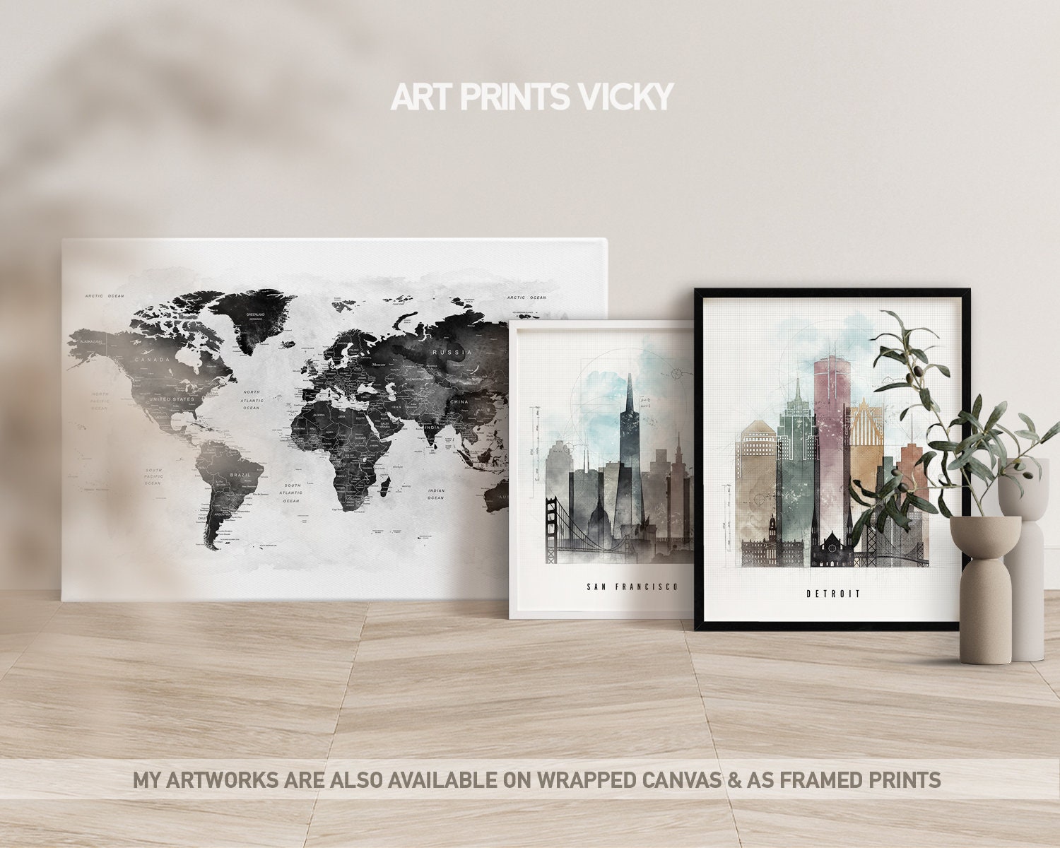 Kansas City Canvas Kansas City Skyline Canvas Print - Etsy