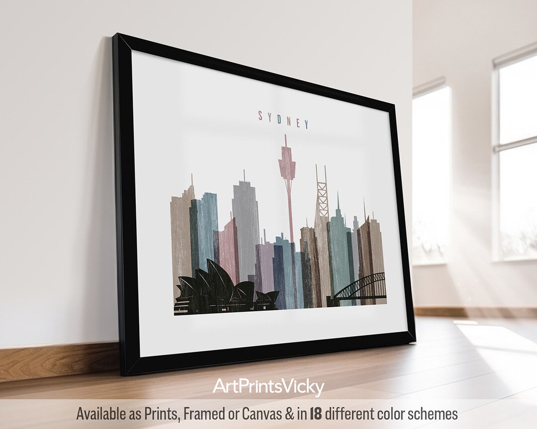 Sydney Poster, Australia Print Wall Art, Travel Poster, City Print ...
