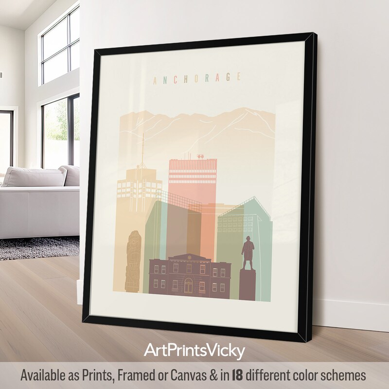 Anchorage Skyline - Etsy