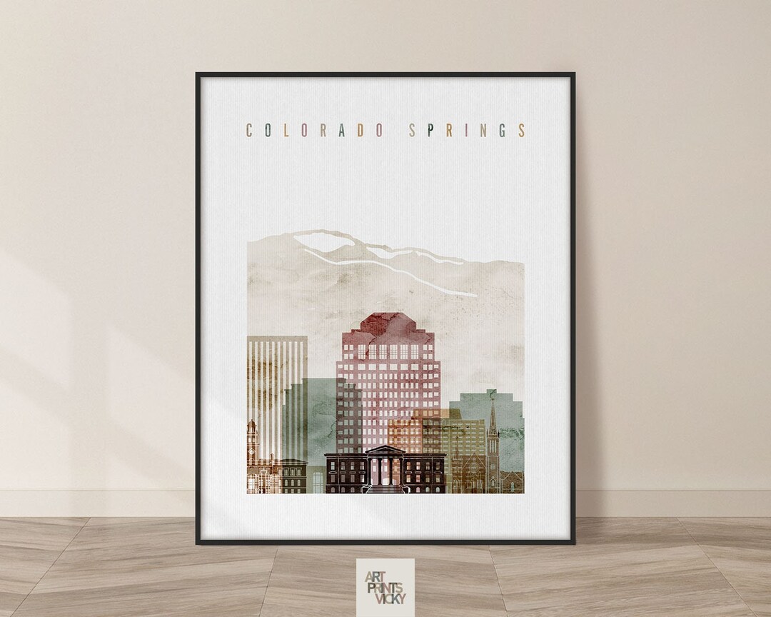 Colorado Springs Art Print Colorado Springs Watercolor - Etsy