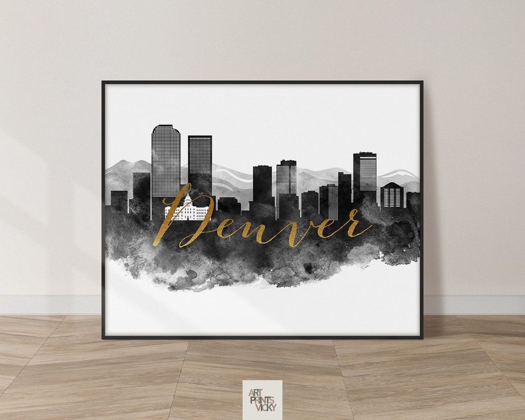 Denver Print by Artprintsvicky Travel Poster Wall Art Print - Etsy