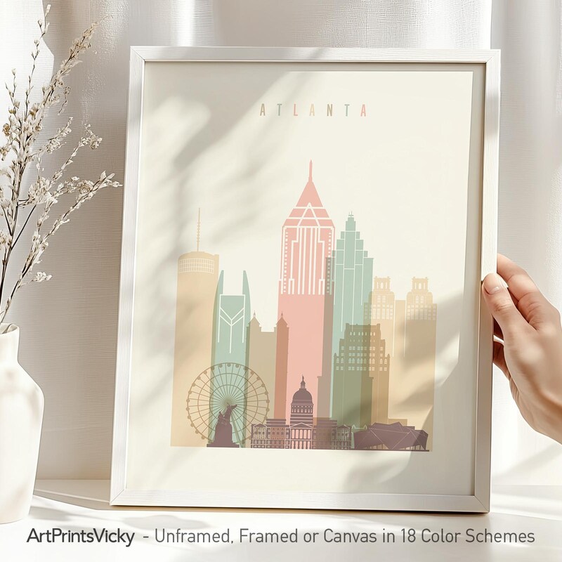 Atlanta Skyline - Etsy