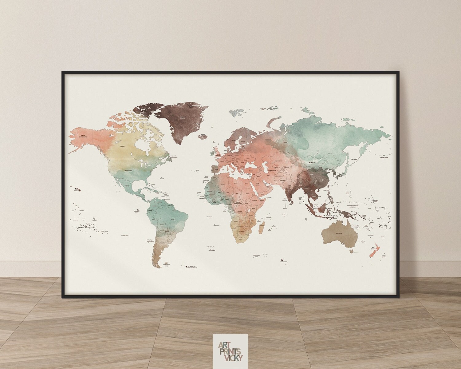 Printable Labeled World Map