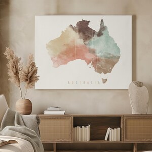 Australia Map Poster Print, Personalised Gifts Wall Art, Home and ...