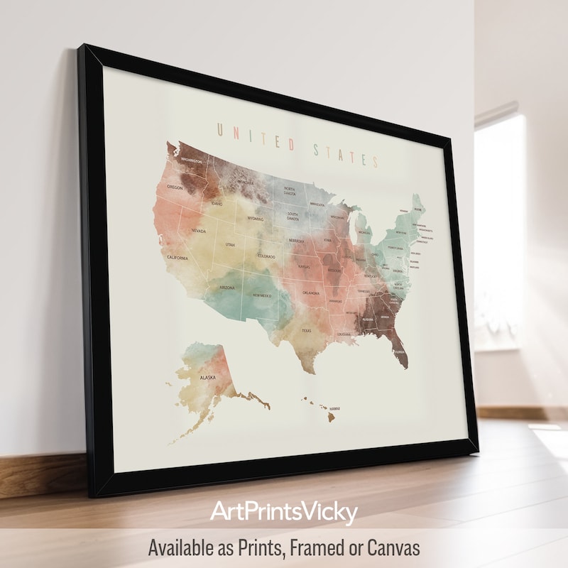 United States Map - Etsy