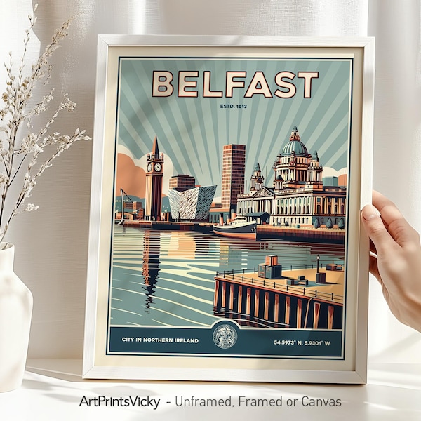 Belfast Poster - Etsy UK