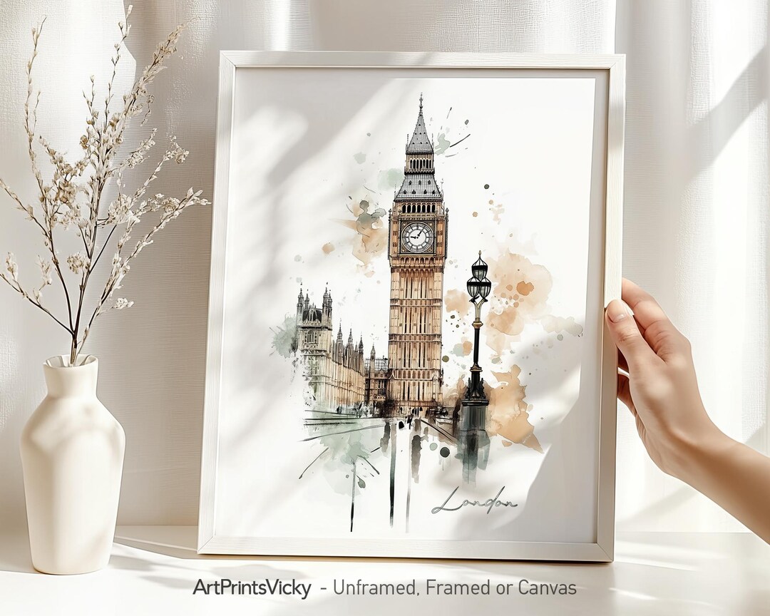 London Wall Art Drawing London Print London Poster Artprintsvicky - Etsy