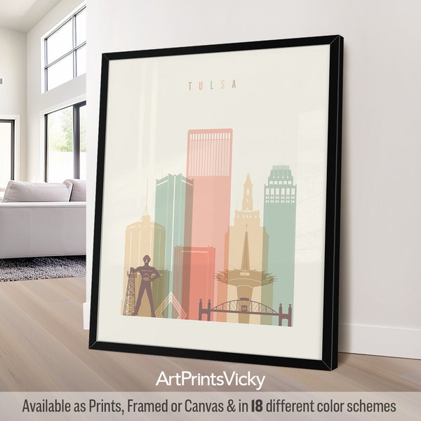 Tulsa Skyline - Etsy