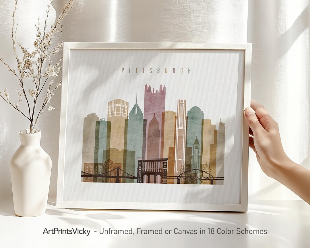 Pittsburgh Print, Pittsburgh Wall Art Poster, Pittsburgh Pennsylvania ...