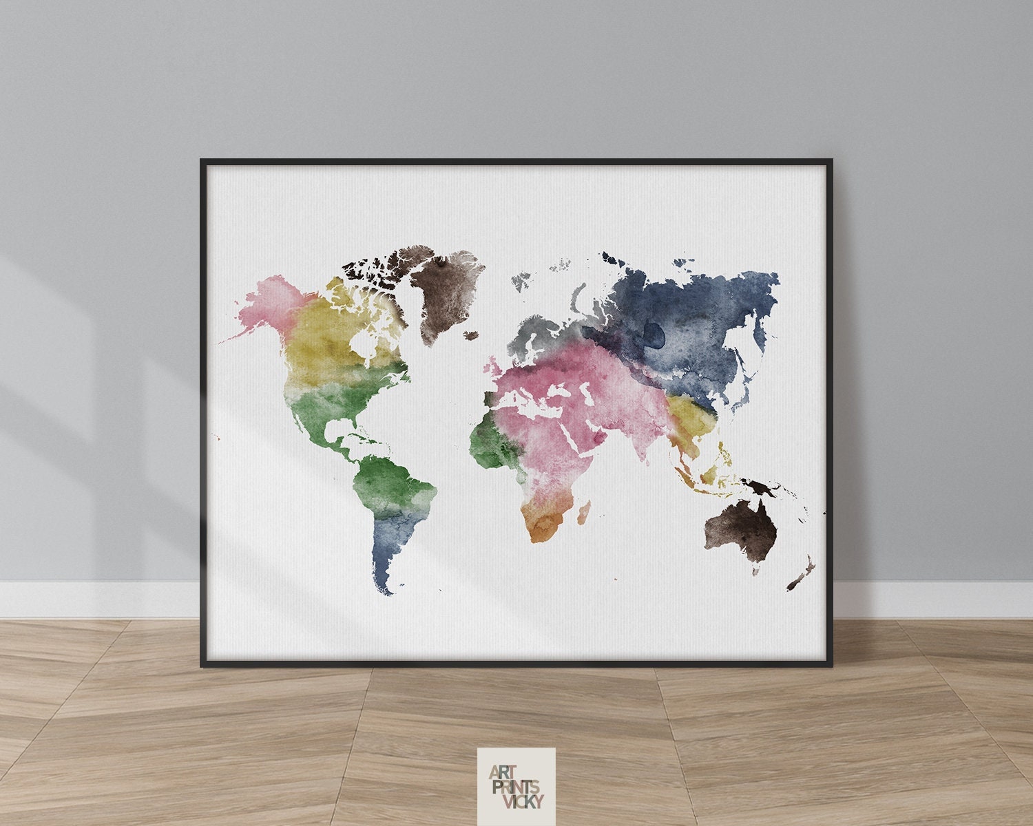 Watercolor World Map