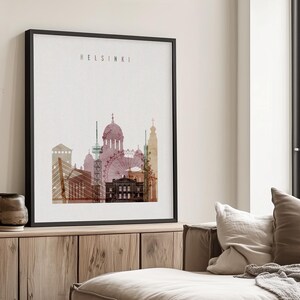 Helsinki Print, Helsinki Wall Art Poster, Finland Cityscape, Travel ...