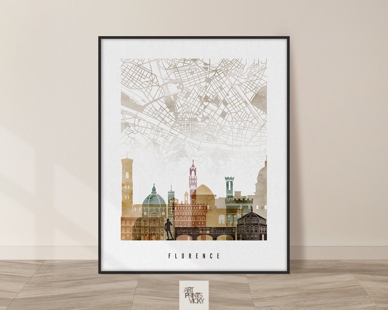 Florence City Map Poster Florence Map Art Print Florence - Etsy UK