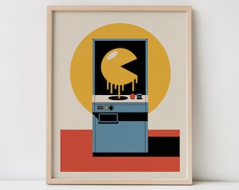 Retro Arcade-inspired Coffee Print - Etsy