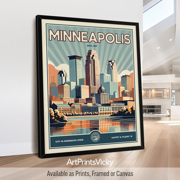 Minneapolis Poster - Etsy