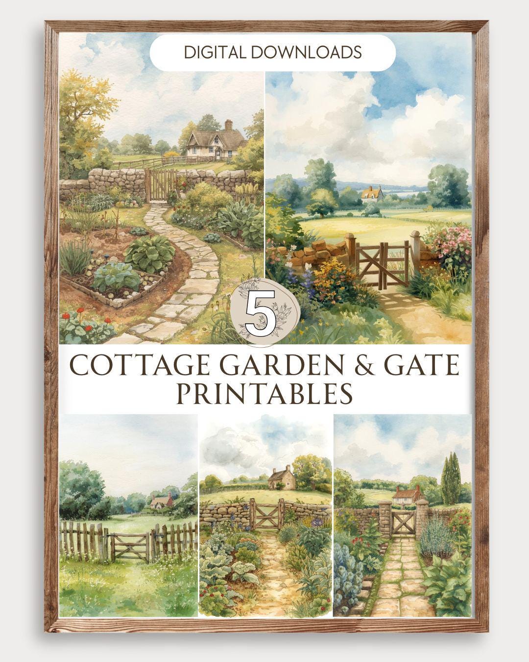Cottage Garden Printable Digital Download | Junk Journal Pages, Digital ...