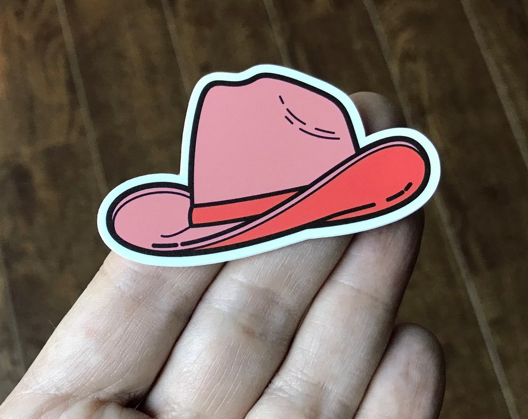WATERPROOF Cowboy/cowgirl Hat Sticker Southern Pink Rodeo - Etsy