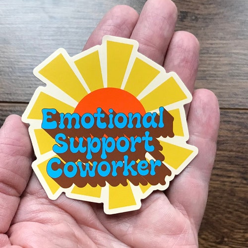 Emotional Support Human/coworker/beverage Sticker waterproof - Etsy