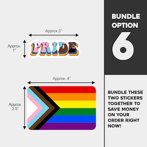 WATERPROOF Progress Pride Flag Sticker Rainbow LGBTQAA LGBTQ+ Inclusive ...