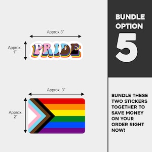 WATERPROOF Progress Pride Flag Sticker Rainbow LGBTQAA LGBTQ+ Inclusive ...
