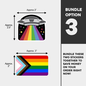 WATERPROOF Progress Pride Flag Sticker Rainbow LGBTQAA LGBTQ+ Inclusive ...