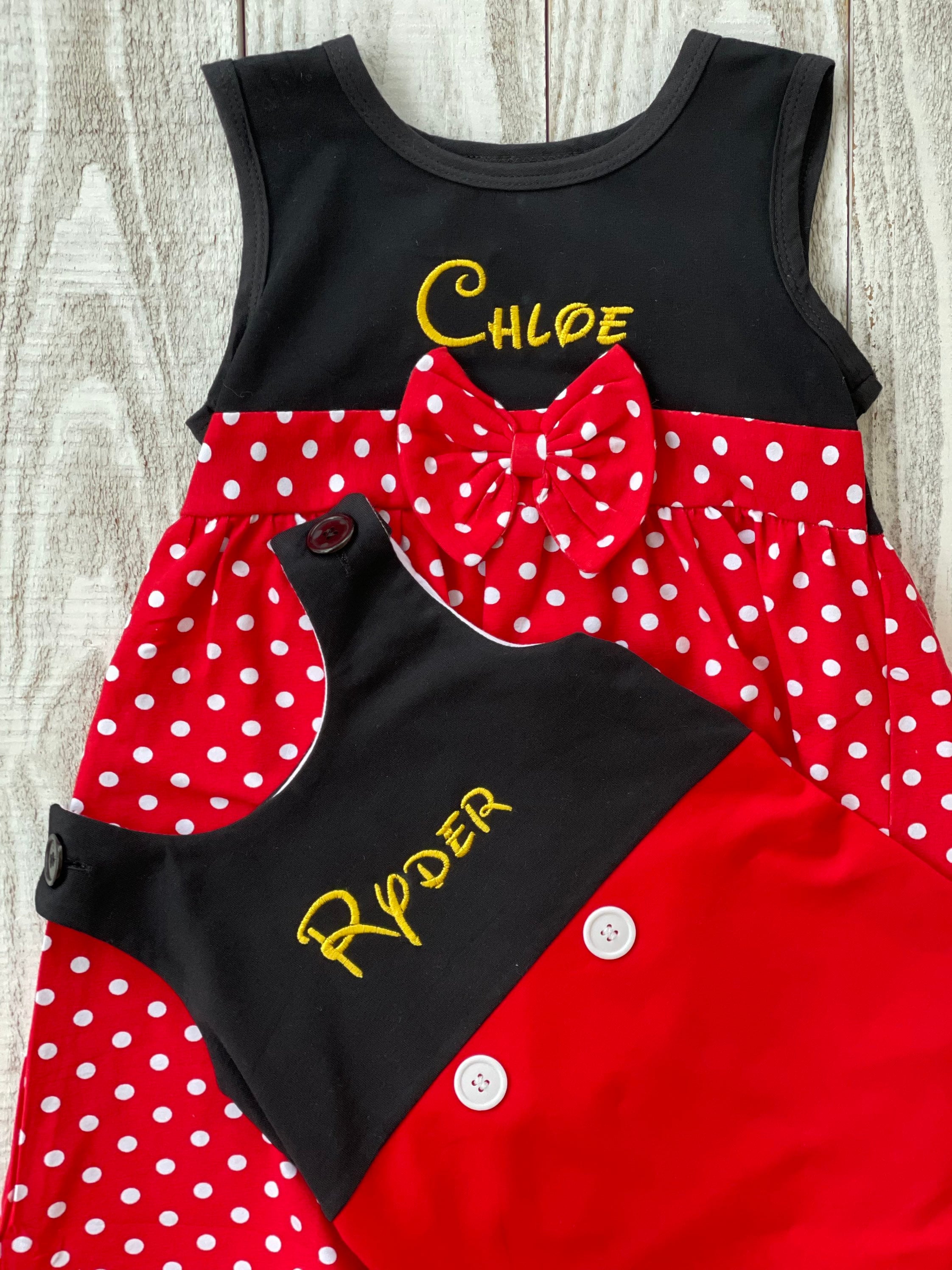 Minnie Mouse Dress, Minnie Inspired, Personalized Disney Outfit, Baby ...