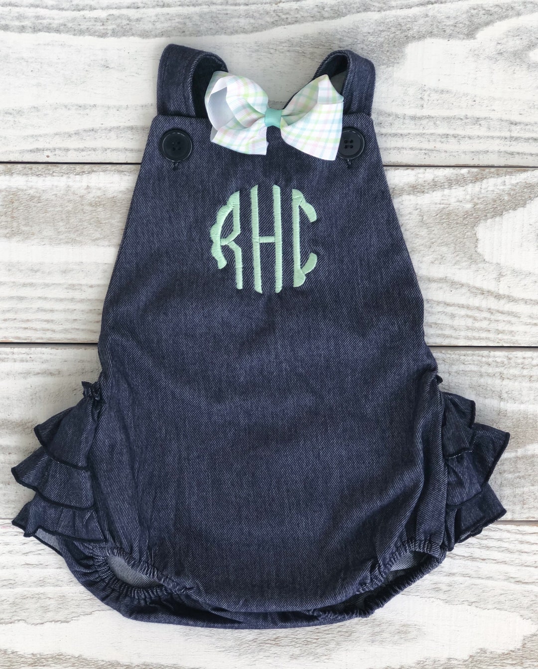 Girls' Ruffle Bubble Romper, Baby Romper,monogrammed Bubble, Baby ...