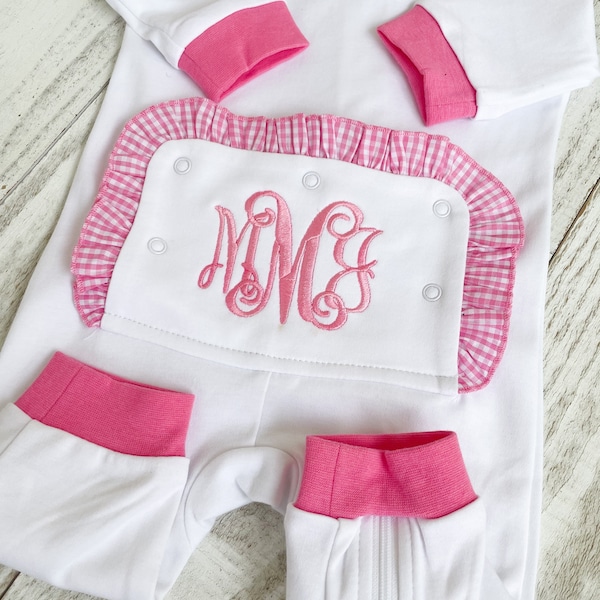 Baby Christmas Monogrammed Pajamas - Etsy