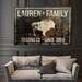 Est Family Name Sign Personalized Last Name Est Signs Est Last Name ...