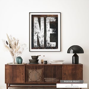 Nebraska Typography Print Art; Letter Decor Poster Print, Western Wall ...