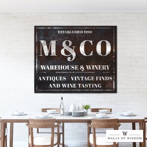 Large Family Name Sign Personalized Family Sign Canvas Wall Art Bar ...