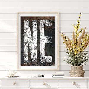 Nebraska Typography Print Art Letter Decor Poster Print - Etsy