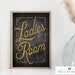 Ladies Room Bathroom Sign Printable Wall Art Powder Room Sign Boho ...