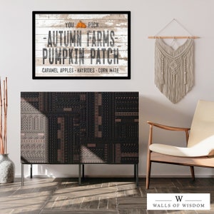 Autumn Farms Printable Pumpkin Patch Farmhouse Sign Fall Decor Vintage ...