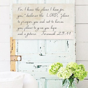 Jeremiah 29 11 Modern Farmhouse Wall Decor Gift for Her Fixer Upper ...