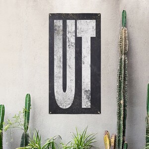 Utah Western Decor Outdoor Sign in Vinyl - Western Print Backyard ...