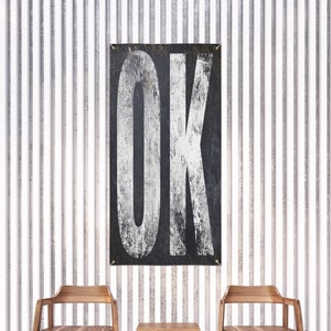 Oklahoma State Print Outdoor Banner in Vinyl, Vintage Western Print ...