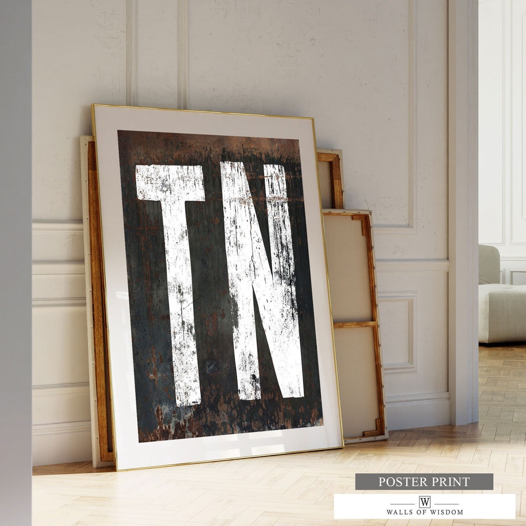 Tennessee Home Sign Poster Print Wall Art; Farmhouse Typography Print ...