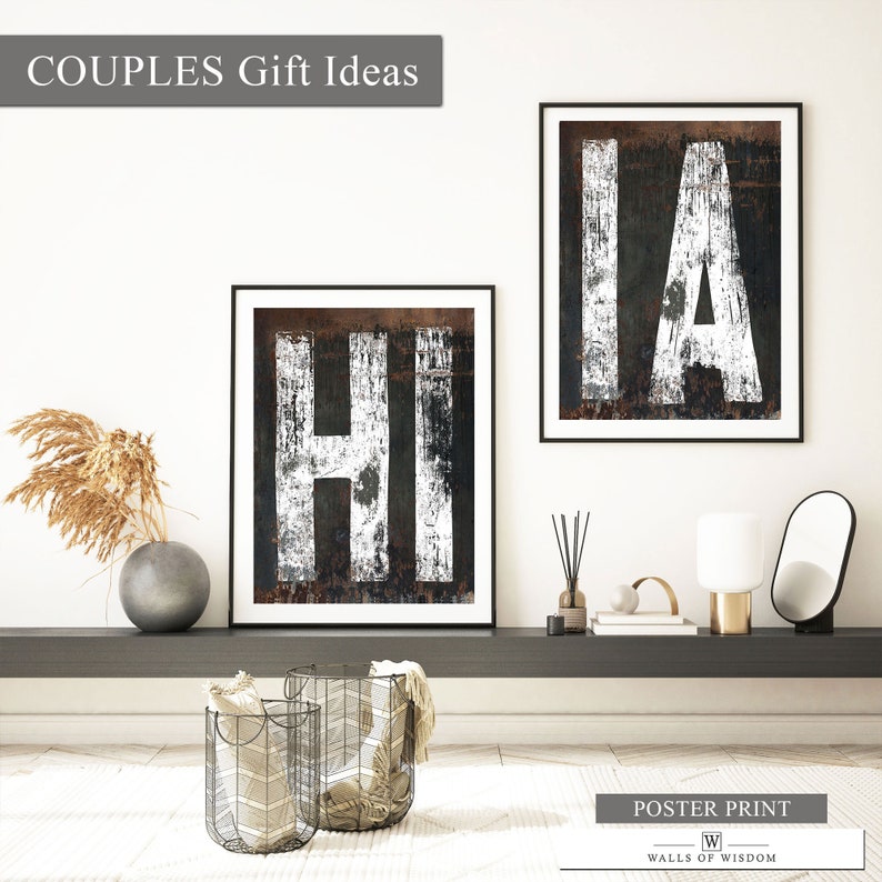 Iowa Home State Family Sign Canvas Print; Western Eclectic Gallery Wall ...