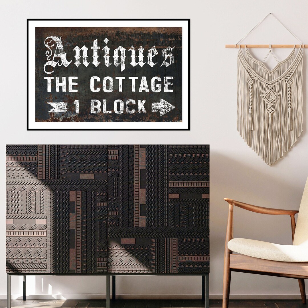 Black Antiques the Cottage Poster, Farmhemian Print Art, Cottagecore ...