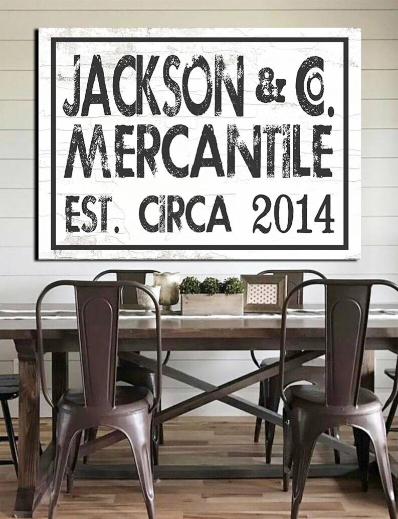 Est Family Name Signs Gift for Her Rustic Farmhouse Name Signs Est Last ...