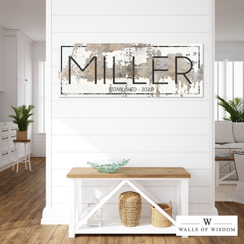 Rustic Established Signs Family Name Gift for Her Modern - Etsy