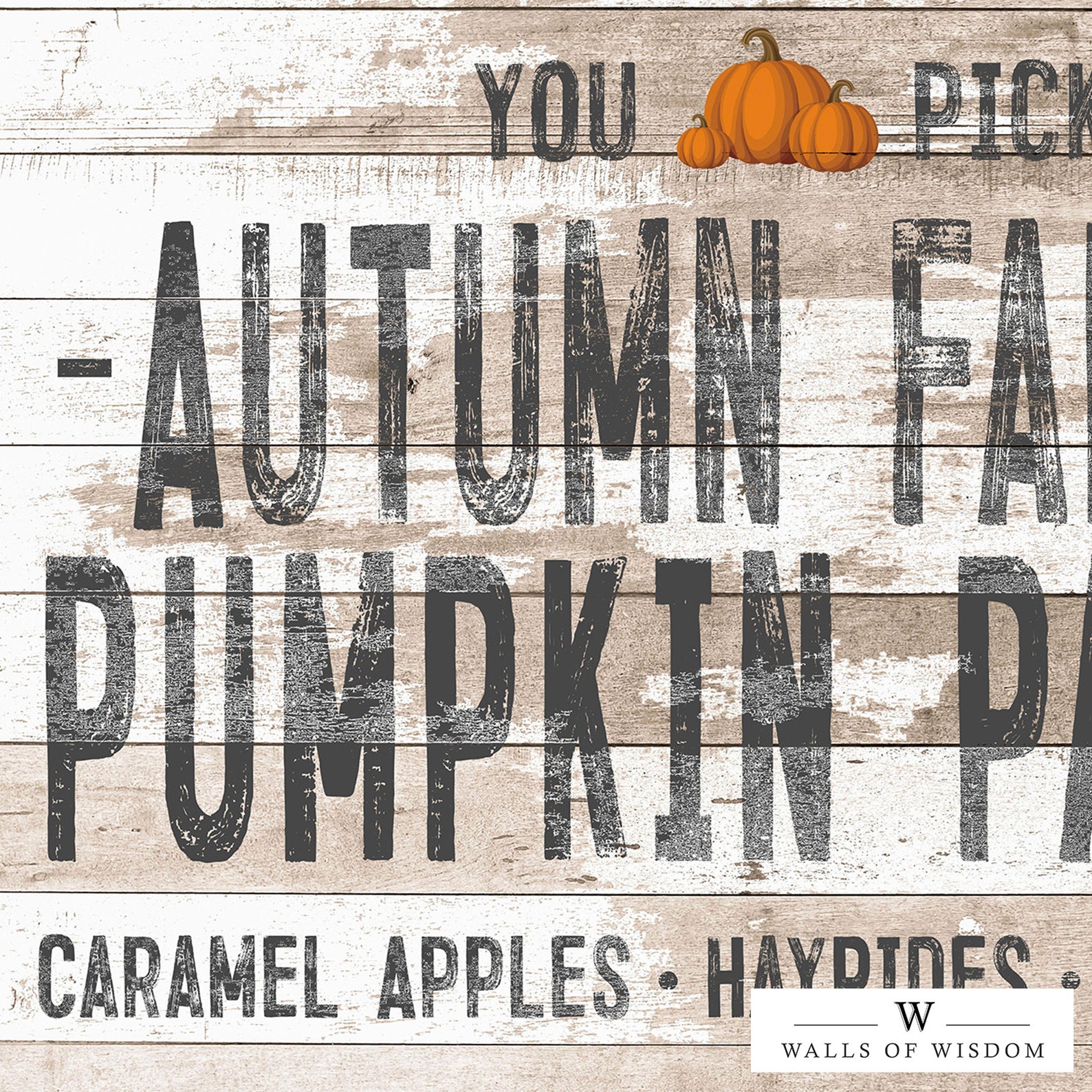 Autumn Farms Printable Pumpkin Patch Farmhouse Sign Fall Decor Vintage ...