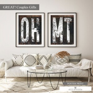 Rustic Montana Home Sign Canvas Print; Farmhouse Decor State Sign ...